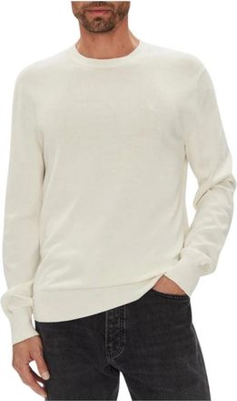 Calvin Klein Homme, Pulls, Blanc, Taille: XL Pull classique en coton Supima