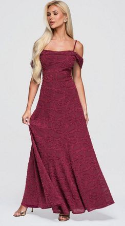 Ombre Abendkleid Damen Abendkleid mit elegantem Schnitt Bordeaux S (kein Set, 1-tlg)