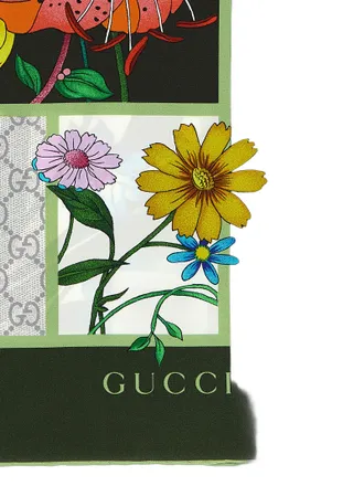 Gucci Womens Black Silk Foulard Accessory
