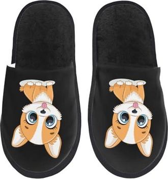 Generic Pantoufles En Peluche Chiot Mignon Chaussures Chauds L&eacute;g&egrave;res Chausson Pour Homme Int&eacute;rieur Femme M