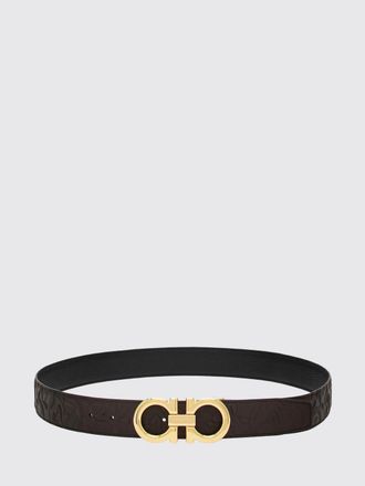 Ferragamo Ceinture r&eacute;versible Gancini en cuir de veau martel&eacute;
