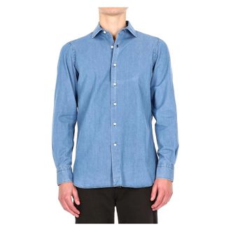 Finamore Napoli Shirt - - Shirts - Herren - Blau - 6XL