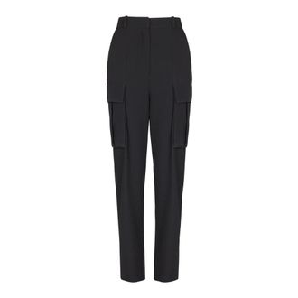 Balmain Cargohose aus Grain-de-Poudre - - Trousers - Damen - Schwarzk - S