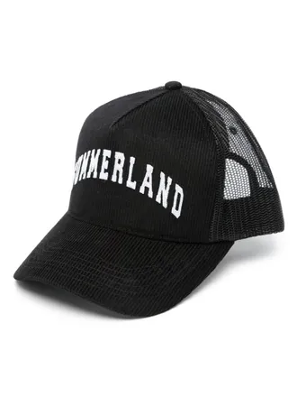 Nahmias casquette Summerland en velours c&ocirc;tel&eacute; - Noir