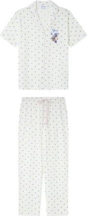 Women'secret Long Pyjama Multilicense Lucky Love Snoopy, Blanc, XL Femme