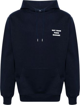 Dr&ocirc;le de Monsieur Le Sweat &agrave; capuche Slogan - Homme - Sweatshirts et sweats &agrave; capuche - Bleu - Taille: L