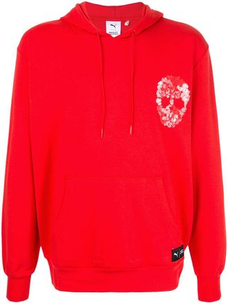 Puma sweat &agrave; imprim&eacute; t&ecirc;te de mort - Rouge