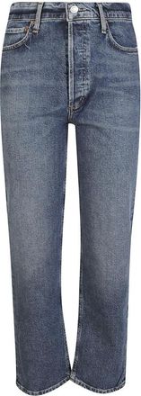 A Gold E Femme, Jeans, Bleu, Taille: W28 90s Pinch Waist Crop
