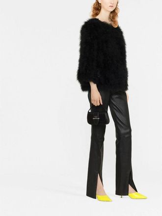 Yves Salomon Turkey Feather Jacket - Black