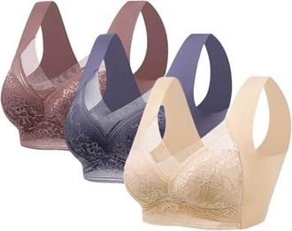Generic Soutien-gorge en dentelle pour femme confortable anti-affaissement grande taille soutien-gorge de correction de sport soutien-gorge avec trou de serru