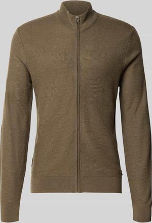 Joop Strickjacke aus Wolle mit Stehkragen