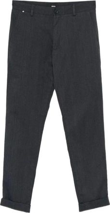 HUGO BOSS Homme, Pantalons, Gris, Taille: W32 L34 Pantalon coupe moderne en serg&eacute; bross&eacute;