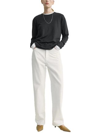 Toteme Relaxed-Fit Lyocell-Cotton Long-Sleeve T-Shirt - Black