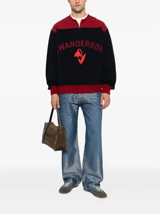 J.W.Anderson Logo-Print Cotton Sweatshirt - Multicolor