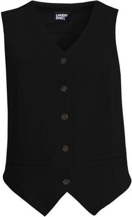 Lands End Weste aus Cr&ecirc;pe, Damen, Gr&ouml;&szlig;e:48-50 plus, Schwarz, Polyester, by Lands End