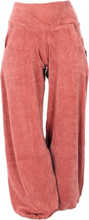 Guru Shop Boho Samt Pluderhose, Wohlf&uuml;hlhose, Yogahose - Apricot, Damen, Baumwolle, Size:XL