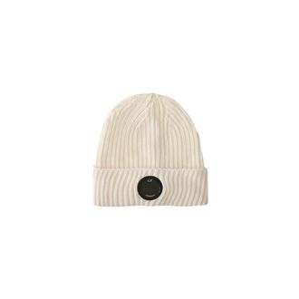 C.P. Company Merino Wool Lens Beanie - - Accessories - unisex - Beige - ONE SIZE
