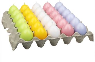 Wiedemann Eierkerzen, 30er-Steige 55/45 mm Sortiert