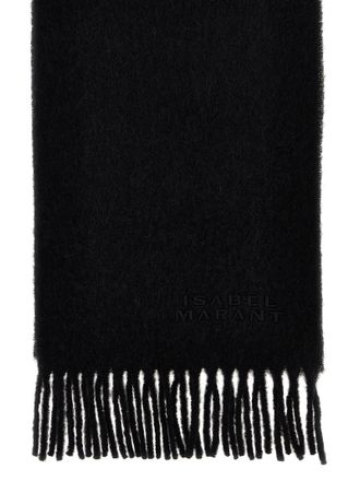 Isabel Marant Womens Black Alpaca Leather Scarf