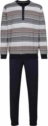 G&ouml;tzburg Langpyjama im gestreiften Muster - - Nightwear & Lounge - Herren - Mehrfarbig - 4XL