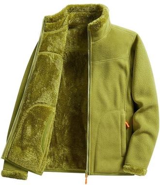 Generic Veste polaire tendance double usure &eacute;paisse en polaire corail style cardigan pour femme veste chaude, ag, 3XL