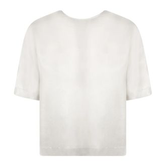 Giorgio Armani Elegante Seidenbluse mit Ellbogenlangen &Auml;rmeln - - Blouses & Shirts - Damen - Grau - S