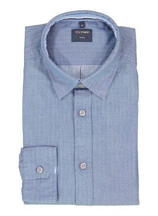 Olymp Herren Hemd blau Baumwolle