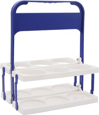 Generic Milchflaschenhalter, zusammenklappbar, wiederverwendbar, Bierflaschenhalter mit 6 &Ouml;ffnungen, Weinflaschenhalter mit Griff f&uuml;r Picknick zu Hause, Party