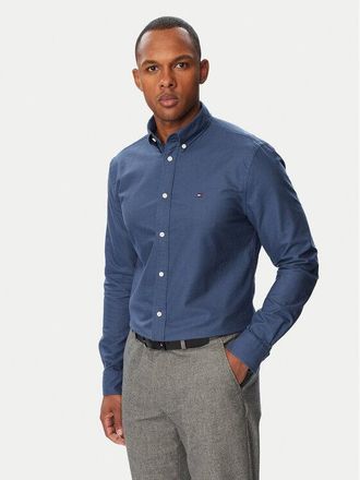 Tommy Hilfiger Hemd Solid Heritage MW0MW35774 Blau Regular Fit