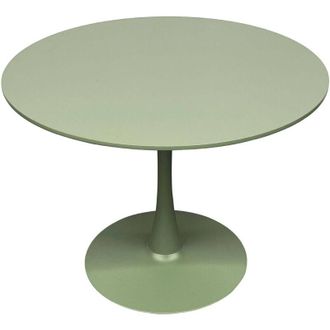 Oviala Table &agrave; manger ronde 4 personnes D100 cm vert