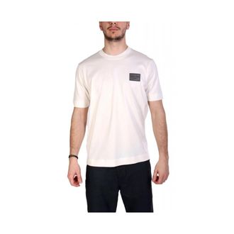 Emporio Armani T-Shirt Logo Milano - - Tops - Herren - Wei&szlig; - L
