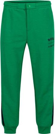 HUGO BOSS Herren Sweatpants gr&uuml;n Mikrofaser