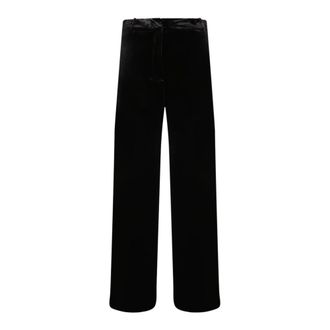 Blanca Vita Femme, Pantalons, Noir, Taille: 44 FR Pantalon Palazzo en Velours