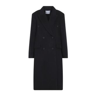 STUDIO NICHOLSON Femme, Manteaux, Noir, Taille: 38 FR Aber Oversized Double Breasted Coat