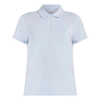 Lacoste L.12.D Slim Fit Stretch Mini-Piqu&eacute;-Polohemd - - Tops - Damen - Blau - L