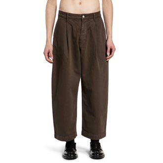 STUDIO NICHOLSON Denim Pleated Carpenter Pants