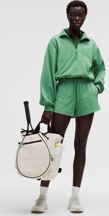 lululemon Short d&eacute;contract&eacute; l&eacute;ger taille haute Doublure longue pour Femmes - 8 cm - Vert - Taille 10