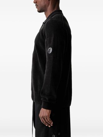 C.P. Company Lens Detail Cotton Polo Shirt - Black