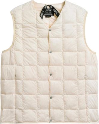 TAION Taion, Homme, Vestes, Blanc, Taille: L Gilet sans manches col en V