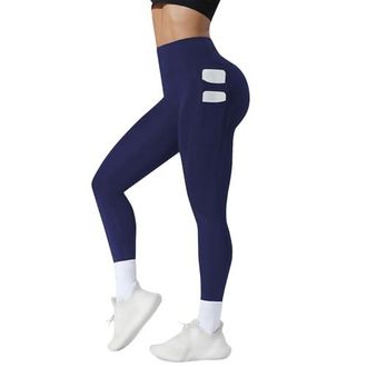 Generic Legging de sport pour femme avec poche - Taille haute - Opaque - Pantalon de yoga - Legging de sport - Pantalon de sport - Gym - Yoga - Scrunch Butt -