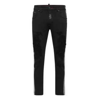 Philipp Plein Denim Hose Skinny Fit - - Jeans - Herren - Schwarzk - W29