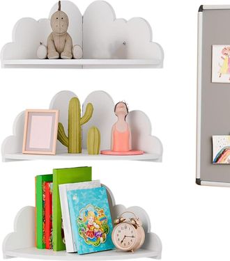 Generic Eckregal St&auml;nder | Wolken Wand Aufbewahrungsregal Wohnaccessoires,Eckb&uuml;cherregal Kinderzimmer-Dekoration | F&uuml;r Heimdekoration B&uuml;cher Spielzeug Schlafz