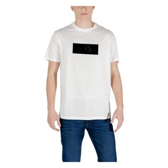 A|X Armani Exchange Homme, Tops, Blanc, Taille: L T-shirt à Manches Courtes Collection Printemps/Été