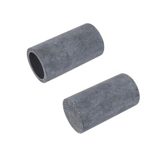 Liedeco Endst&uuml;ck f&uuml;r Gardinenstange 28 mm &Oslash; Terra | Modell Zylinder | kalkgrau | 2 St&uuml;ck