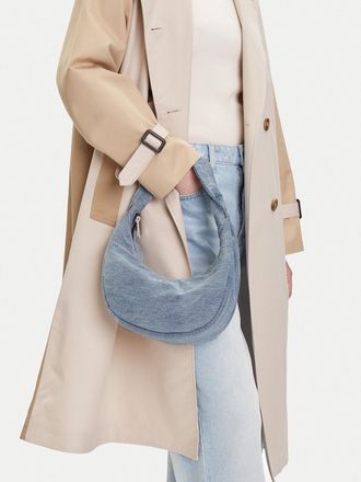 Calvin Klein Handtasche Calvin Klein Denim Soft Crescent Sm LV04F3207G Blau