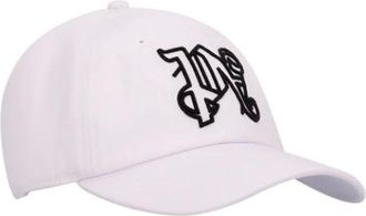 Palm Angels Homme, Accessoires, Blanc, Taille: ONE Size Casquette de baseball Monogram