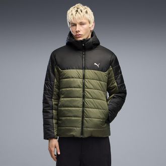 Puma Doudoune &agrave; capuche Essentials Homme, V&ecirc;tements, Vert, XXL