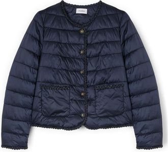 Motivi Femme, Vestes, Bleu, Taille: 44 FR Doudoune L&eacute;g&egrave;re avec Garniture