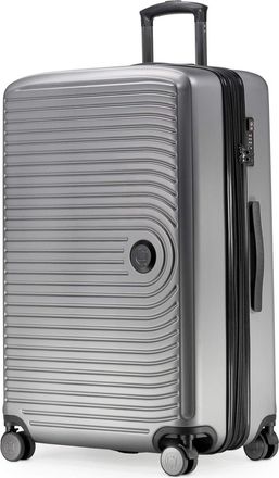 HAUPTSTADTKOFFER Mitte - Großer Hartschalenkoffer, TSA, 4 Rollen, Check-In Gepäck mit 8 cm Volumenerweiterung, 77cm, 130 Liter, Silbermatt