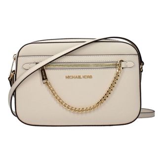 Michael Kors Leather Crossbody Bag - - Bags - Damen - Beige - ONE SIZE